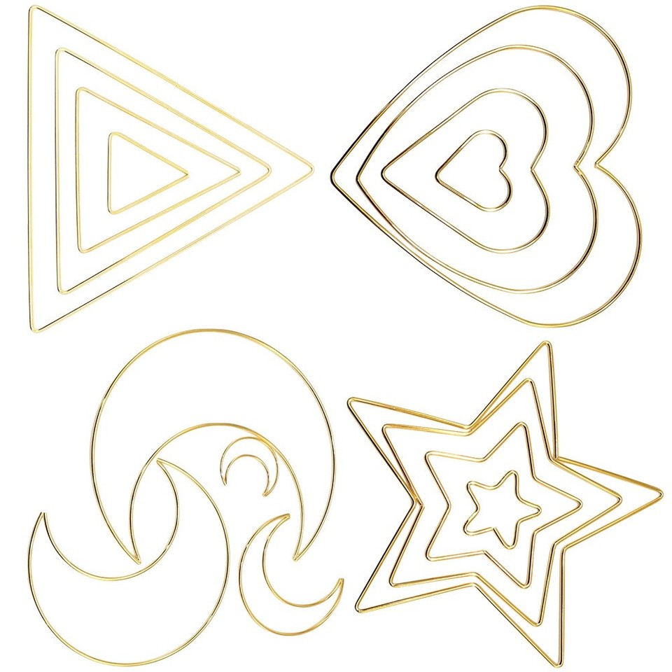 16Pcs Dream Catcher Frames DIY Crafts Metal Macrame Hoops Dream Catcher ...