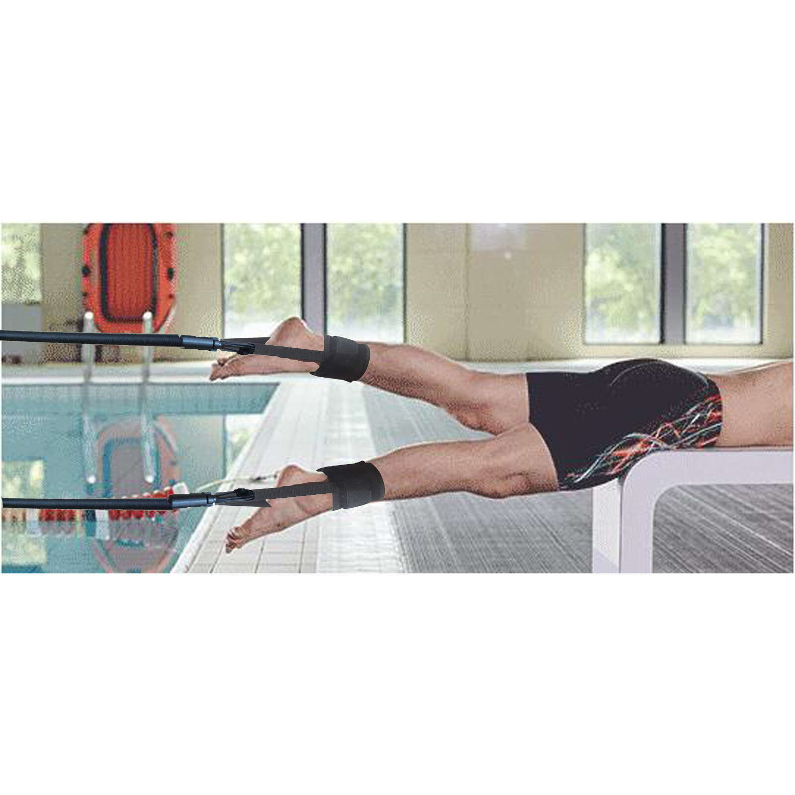 2x Swim Ankle Strap Stationary Swimmer Swim Lap Swim Training Leash ...