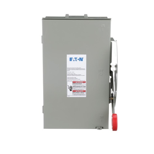 Eaton 100 Amp 24,000 Watt Outdoor Electrical Double Throw Safety ...