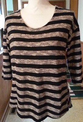 Absolutely Famous Womans Sweater Blk/White Sweater Size Med | eBay