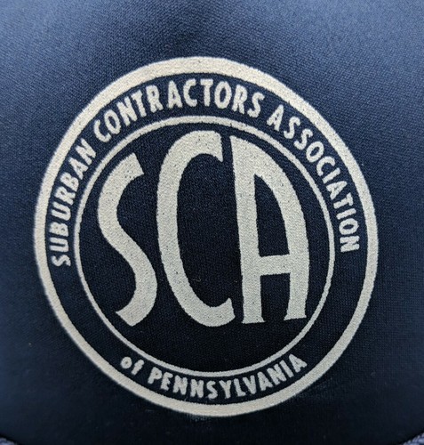 SCA SUBURBAN CONTRACTORS ASSOCIATION OF PA hat vintage blue adjustable ...