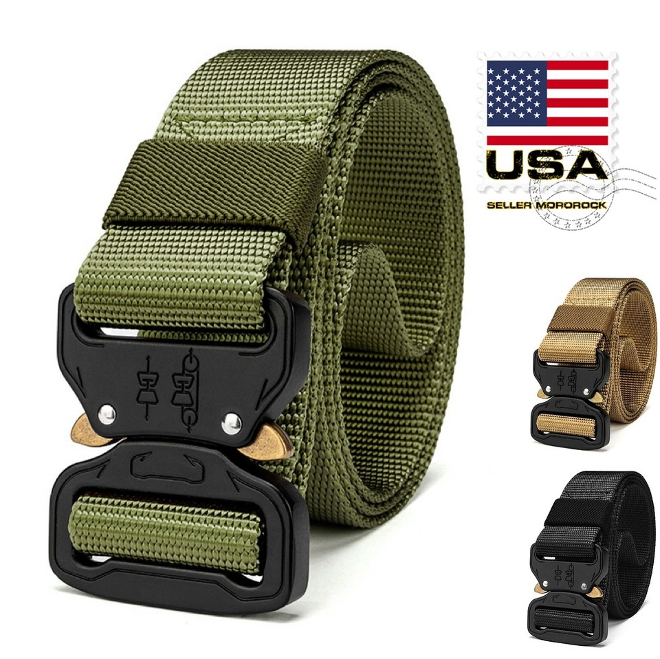 Casual Military Tactical Belt Mens Army Combat Waistband Rescue Rigger ...