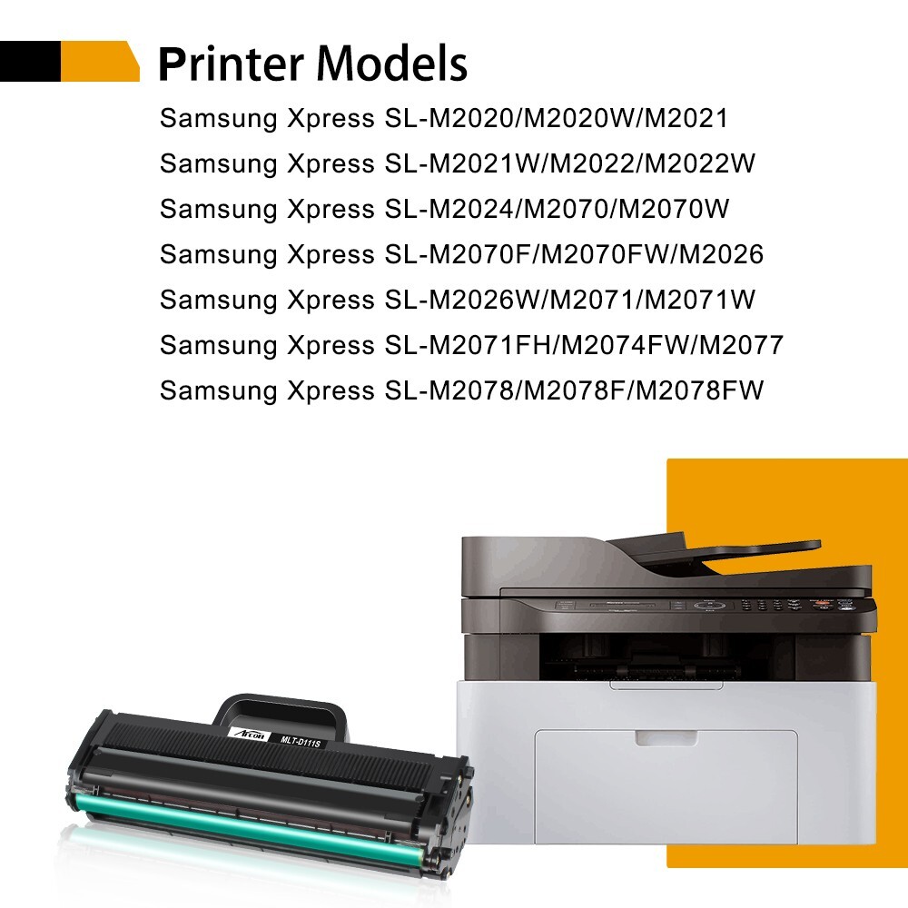 2x MLT-D111S MLTD111S Toner Cartridge For Samsung 111S Xpress M2020W ...
