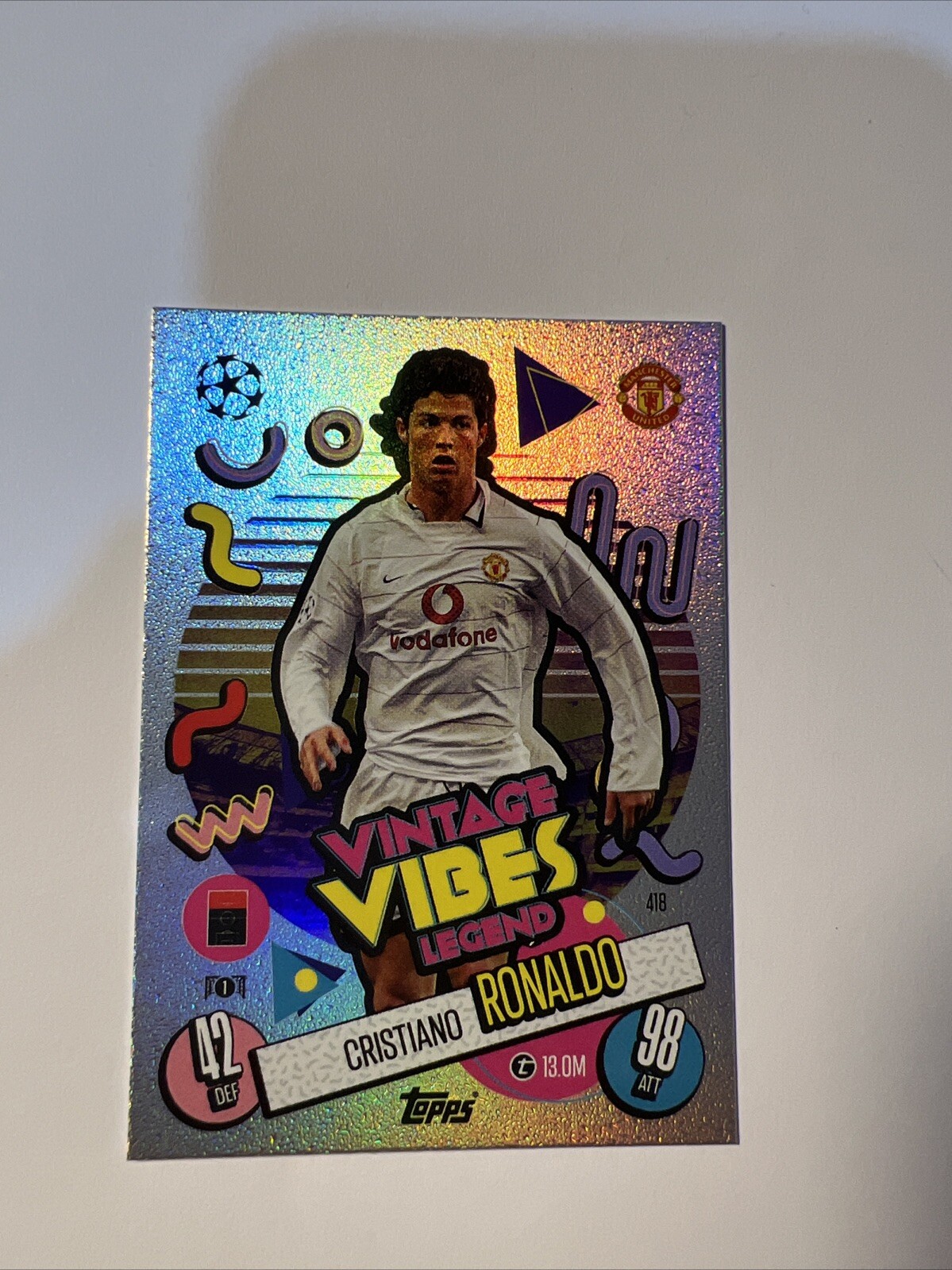 Cristiano Ronaldo Match Attax 24/25 Vintage Vibes Legend Card # 418 ...
