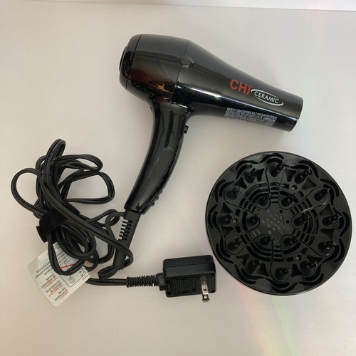 CHI CA2307 1875W Ceramic Hair Blow Dryer w/ Diffuser Jet Black EUC | eBay