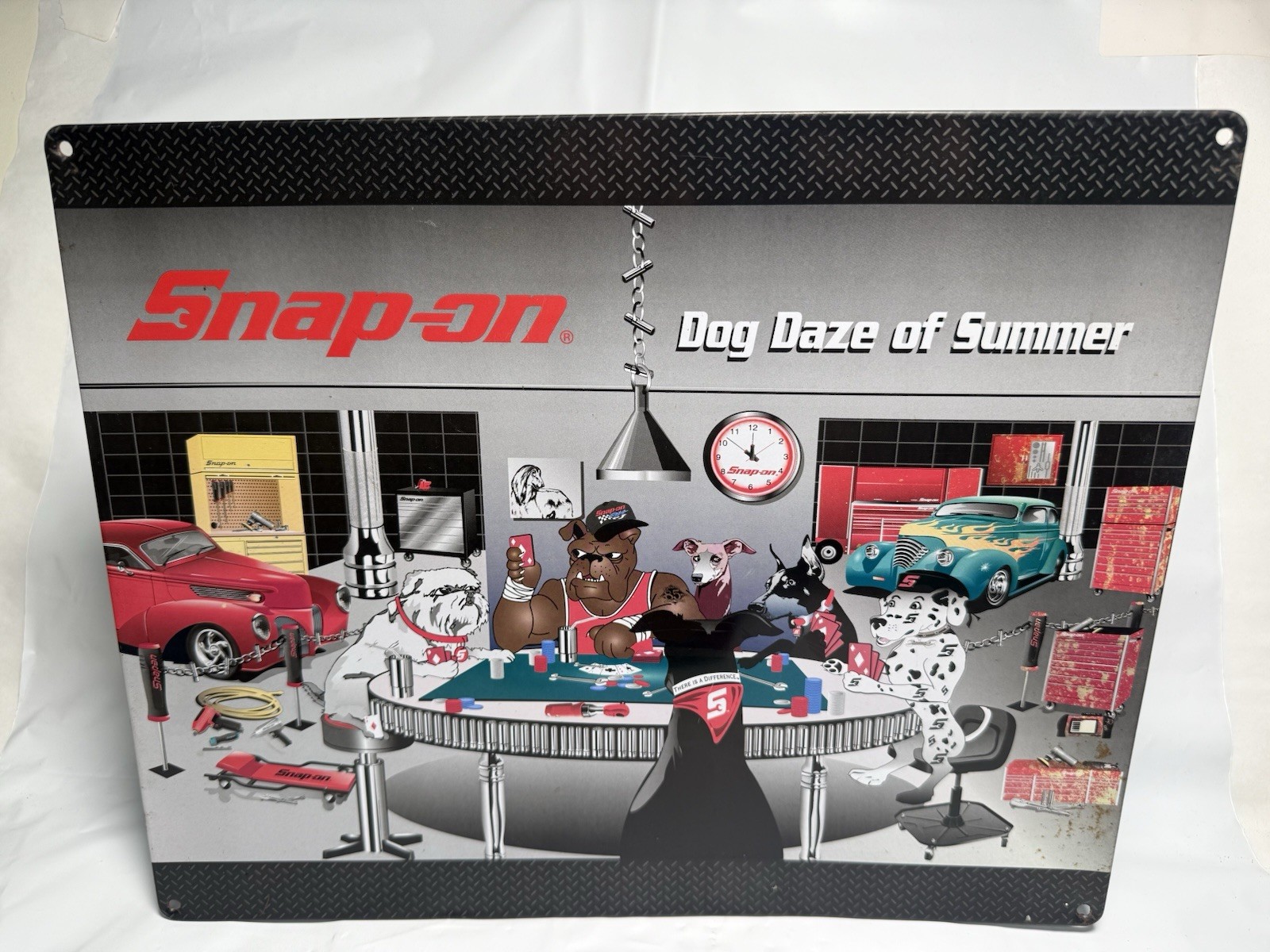 Snap On Dog Daze of Summer Metal Tin Sign | eBay