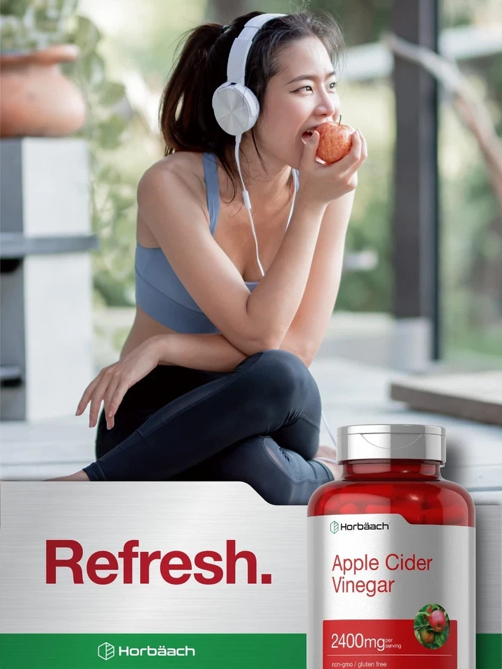 Apple Cider Vinegar Capsules 150 Count Advanced Formula Non GMO 2400mg ...