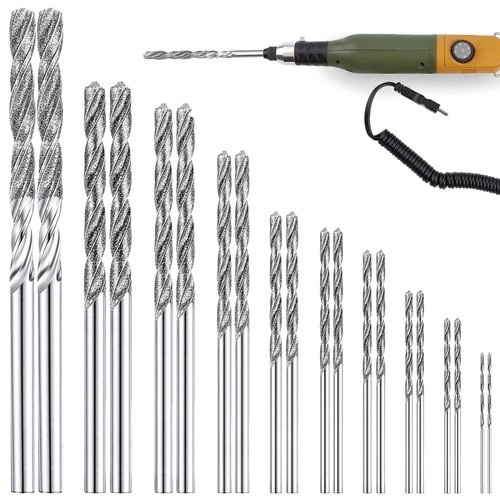 20 Pieces Diamond Drill Bits Set for Stone Twist Tip Drill Bit Heavy ...