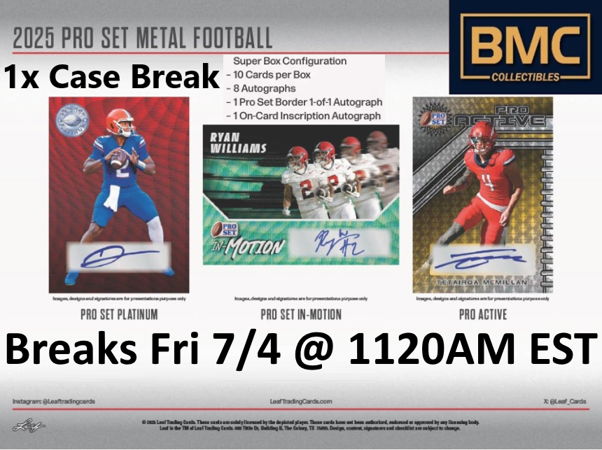 Sam Leavitt 2025 Leaf Pro Set Metal Football 1x Super Case Break #2 | eBay