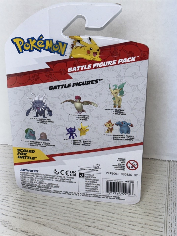Pokémon Diglett & Bulbasaur Battle Figure 2-Pack Jazwares 2" Figures ...