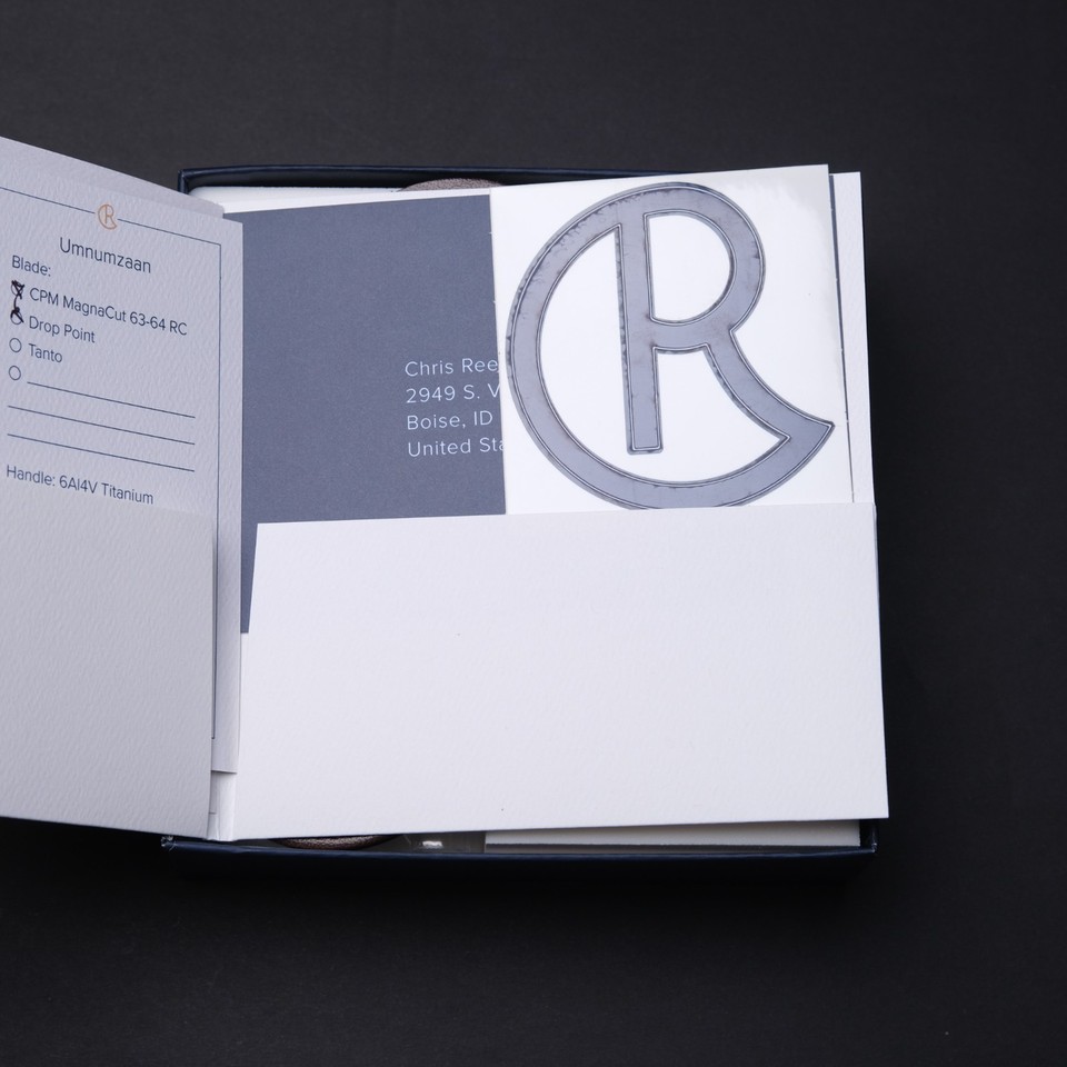 Chris Reeve Knives Umnumzaan PDW Line Pattern / Drop Point MagnaCut ...