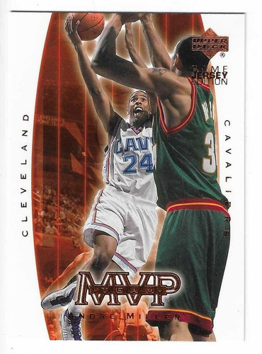 2001 Upper Deck Game Jersey Ed. MVP Team Cleveland Cavaliers #395 Andre ...