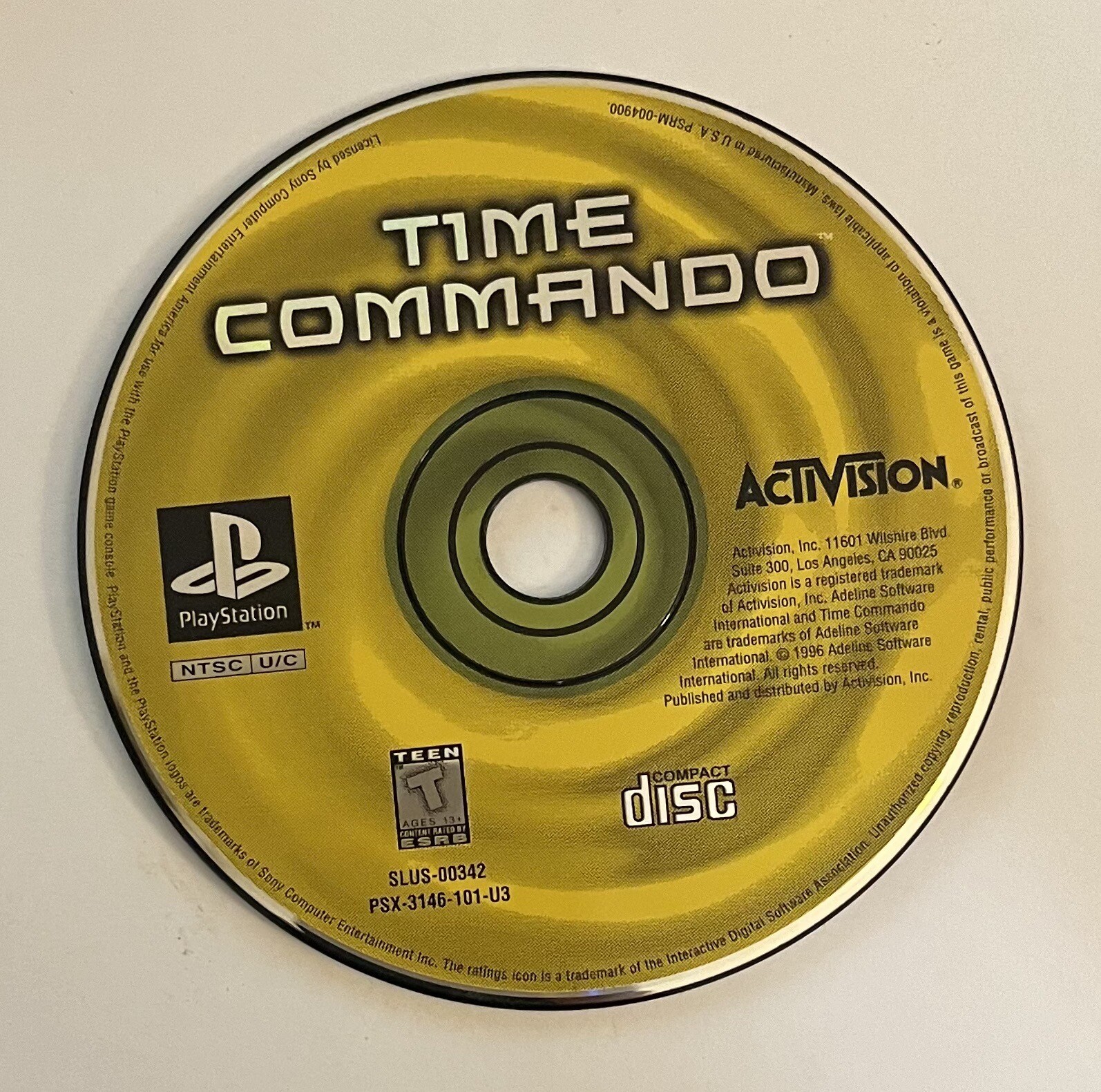 Time Commando (PS1, 1996) PlayStation 1 Disc Only Tested Works Game ...