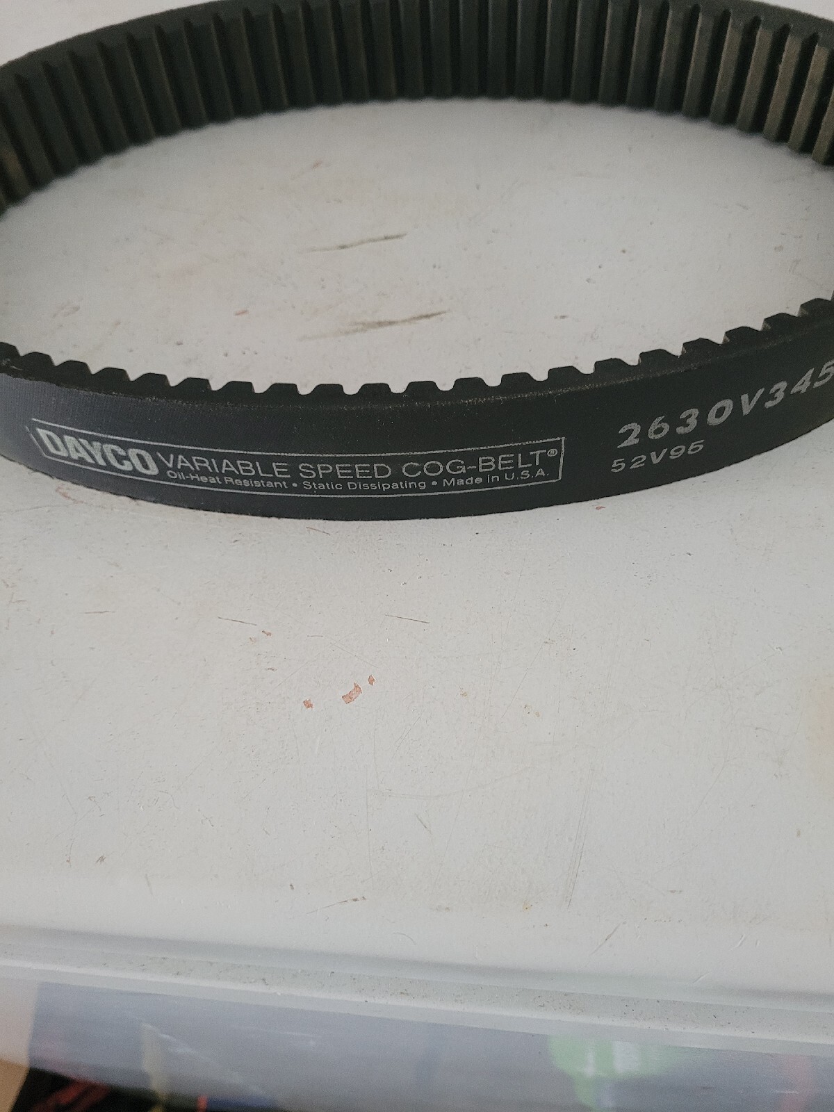 NOS DAYCO VARIABLE SPEED COG-BELT MULTI-SPEED 1-5/8 INCH WIDTH 2630V345 ...