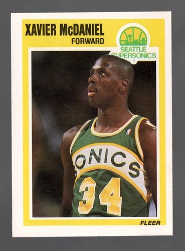 1989-90 Fleer Xavier McDaniel Seattle SuperSonics #148 Near Mint or ...