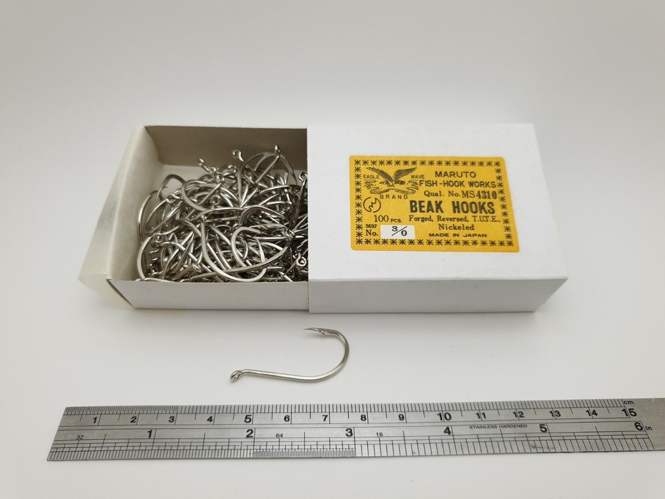 1pk Maruto TUTE MS4310 Nickel 100pcs Beak Fish Hooks Choose Size | eBay
