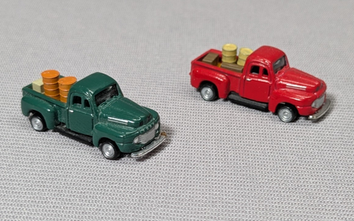 N scale CMW Mini Metals pair of 1950' Ford Pick-up Trucks with load | eBay