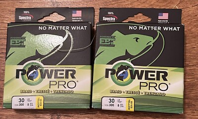 Power Pro Spectra Hi-Vis Yellow Braided Line Strong High Visibility ...