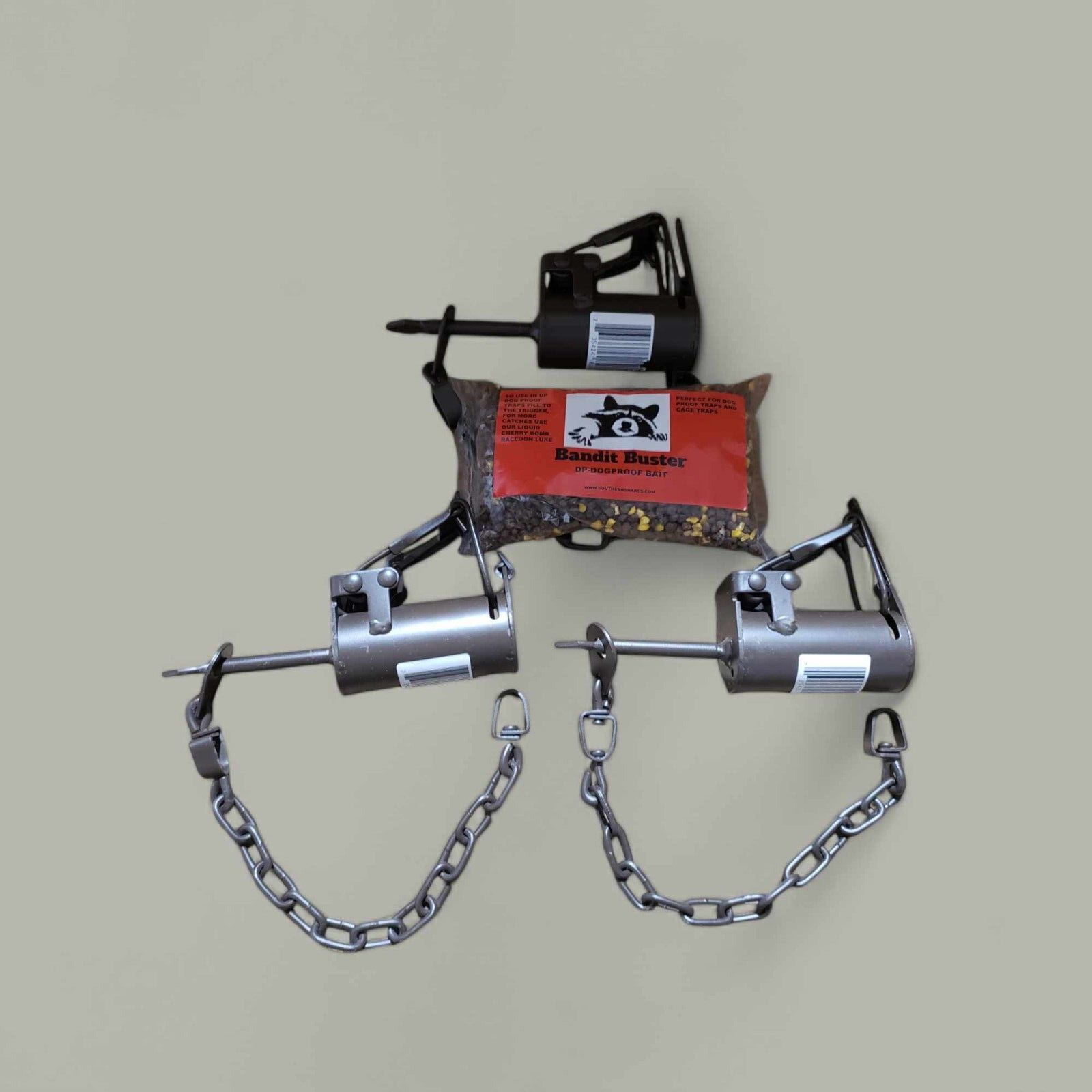 3 Dog Proof KIT DP Raccoon Traps 1 BANDIT BUSTER Bait kit TRAP PACKAGE ...