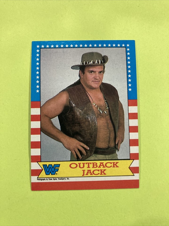 1987 Topps WWF Wrestling #14 Outback Jack RC Set Break WWE Wrestling ...