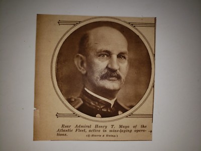 Admiral Henry T. Mayo Burlington Vermont Navy 1918 MW Pictorial Profile ...