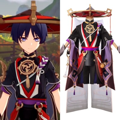 Genshin Impact Scaramouche Costume Cosplay There is no cloak | eBay UK