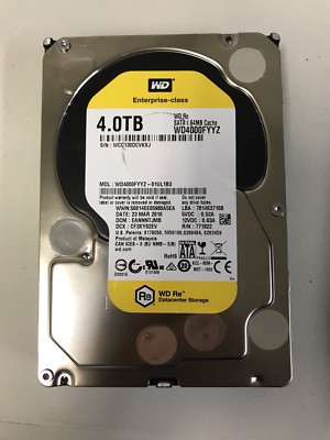 yellowWestern Digital 4TB Enterprise 3.5" SATA HDD WD4000FYYZ ...