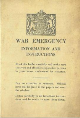 War Emergency Information Leaflet The Blitz World War II 1939-1945 Home ...