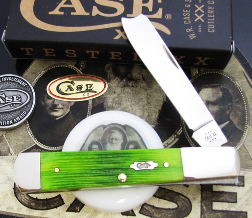 Case XX Razor Knife 2024 Lime Green Bone Bowtie Shield Good Snap Mint ...