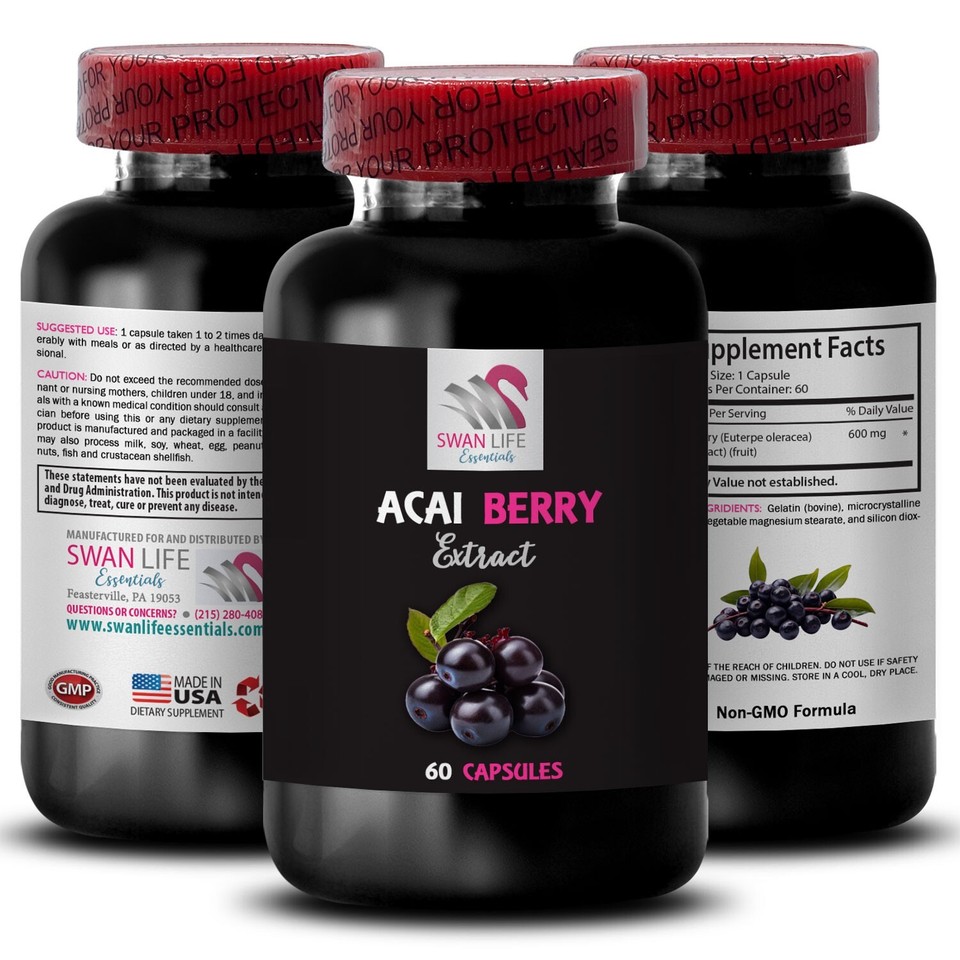 Natural recharge - ACAI BERRY EXTRACT - Balance boost 3 Bottles 180 ...