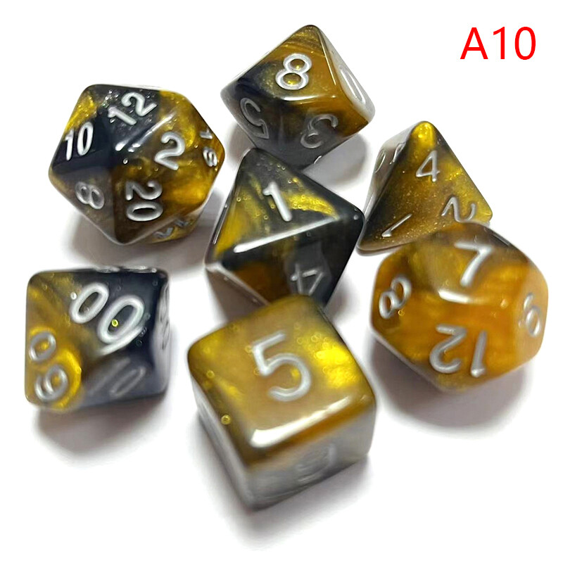 7Pcs Mix Dice Set Portable Toys For Kids Polyhedral D4 D6 D8 D10 D12 ...