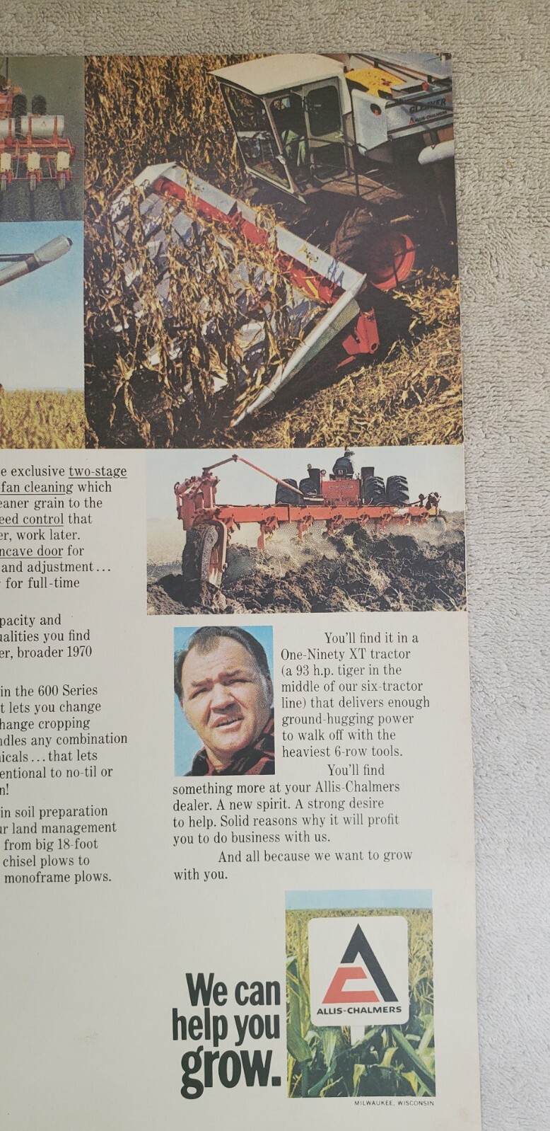 Allis Chalmers Gleaner Advertisement 1970 | eBay