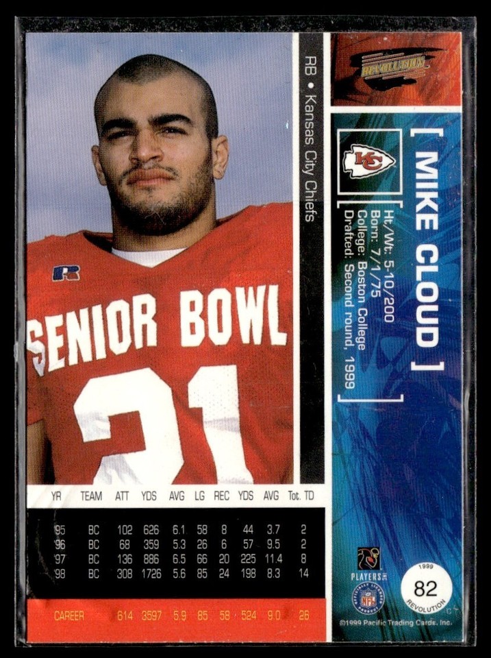 1999 Pacific Revolution Mike Cloud Rookie Kansas City Chiefs #82 | eBay
