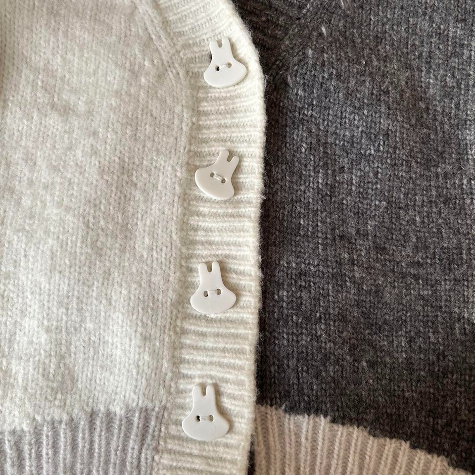 Miffy Graniph Cardigan Ghost Miffy Button Back Miffy'sface New Size ...