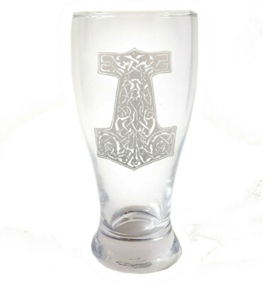 Thor's Hamer Mjolnir Beer Glass - Free Personalized Engraving, Etched ...