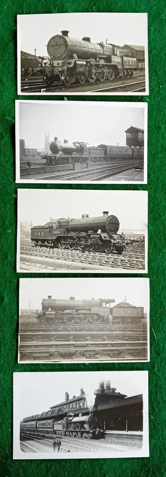 COLLECTION OF 30ish RAILWAY PHOTOGRAPHS/POSTCARDS LOCOMOTIVES STATIONS ...