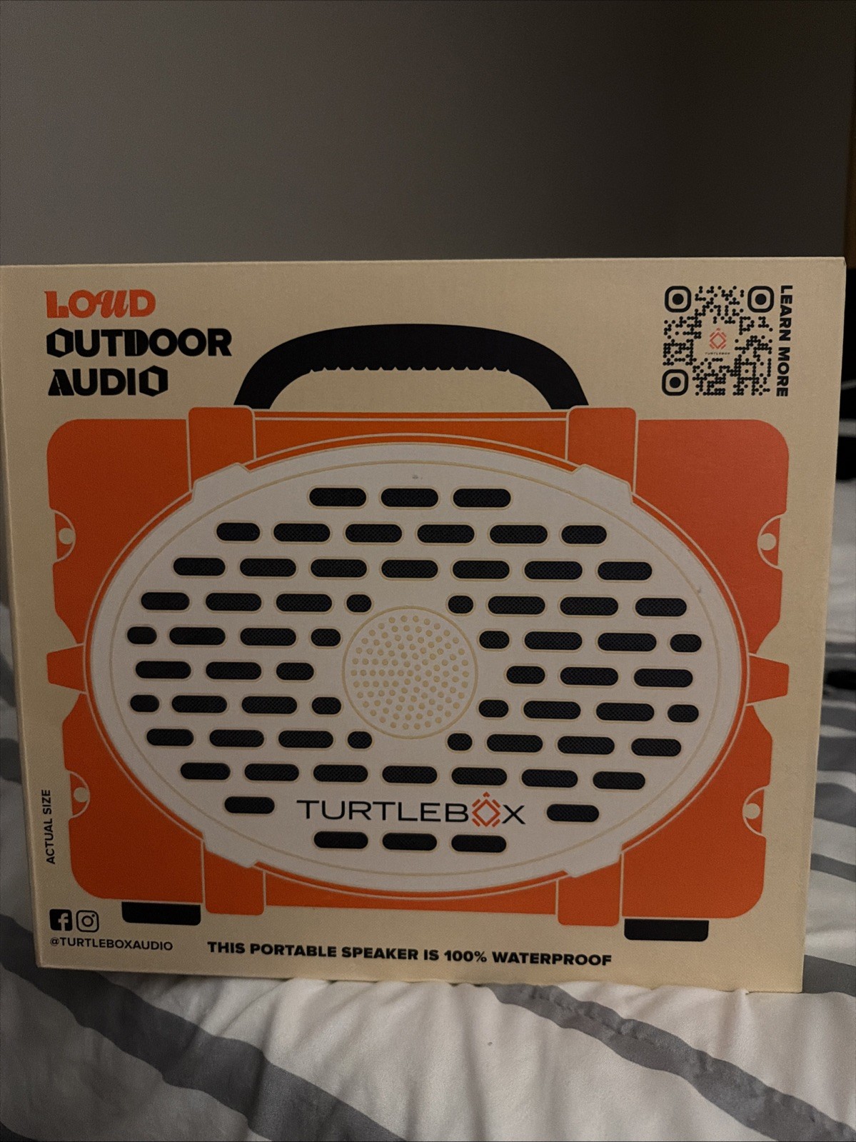 TurtleBox Gray Waterproof Bluetooth Gen 3 Outdoor Portable Speaker ...