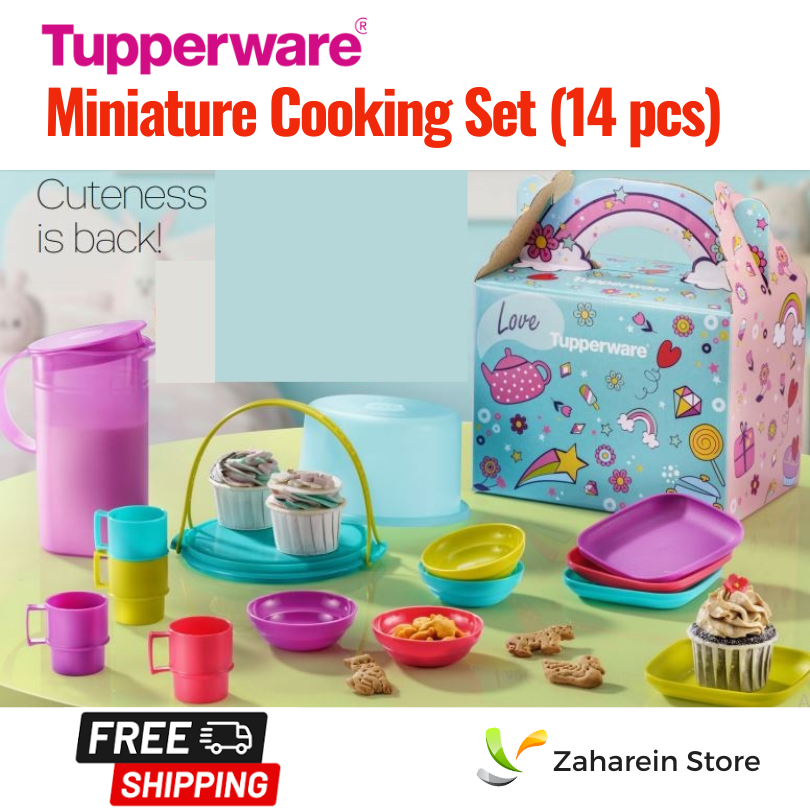 Tupperware 14pcs Miniature Cooking Set Kids Play Mini Toy Set Xmas Gift ...