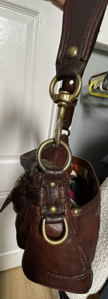 COACH Legacy 65th Anniversary Brown Whiskey Vachetta Leather Shoulder ...