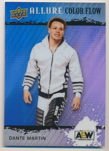 DANTE MARTIN R-10 2022 Upper Deck AEW Allure BLUE/PURPLE COLOR FLOW RC ...