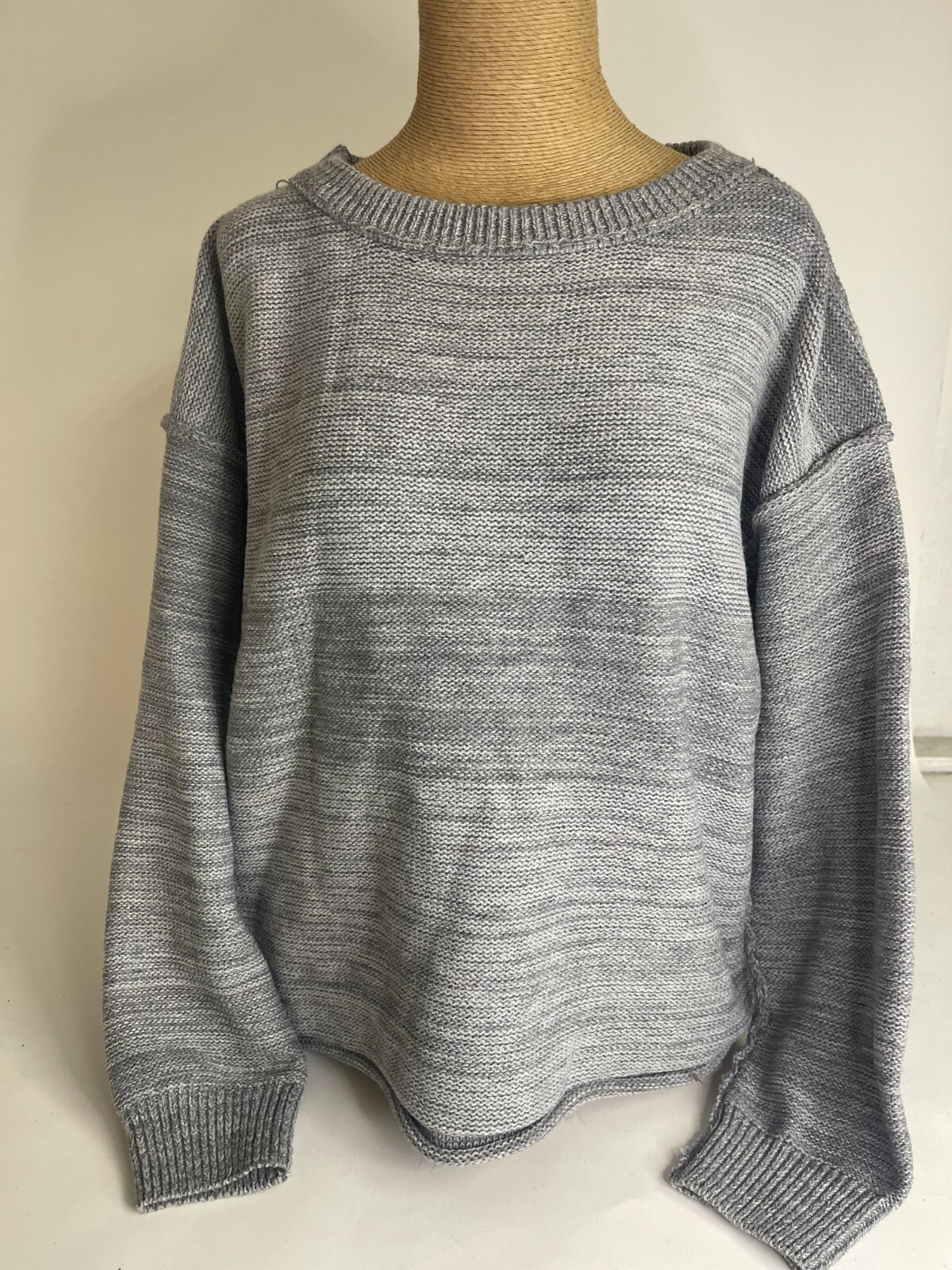 Women's Light Grey Pullover Sweater XLarge | eBay