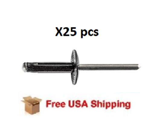 Rivet Fits Gm 11516807 Alum Black 3/16" Various Chevrolet 2003-19 Truck ...