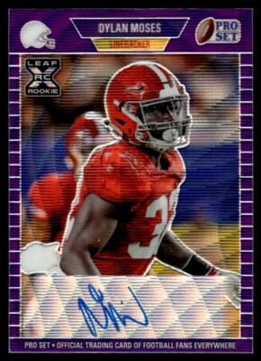 2021 Pro Set Metal 1989 XRC Purple Prospect Dylan Moses Rookie Auto #PA ...