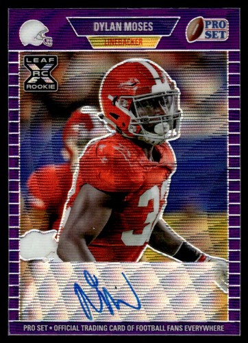 2021 Pro Set Metal 1989 XRC Purple Prospect Dylan Moses Rookie Auto #PA ...