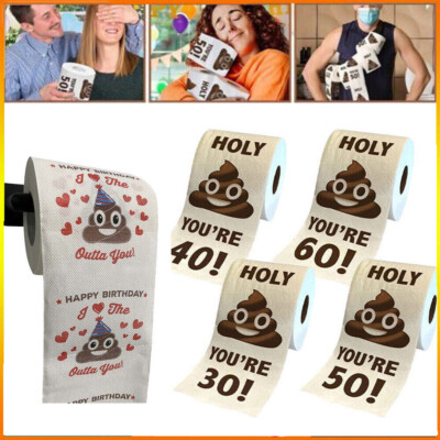 Funny Rolls Toilet Paper Birthday Gift Prank Roll Paper Novelty ...