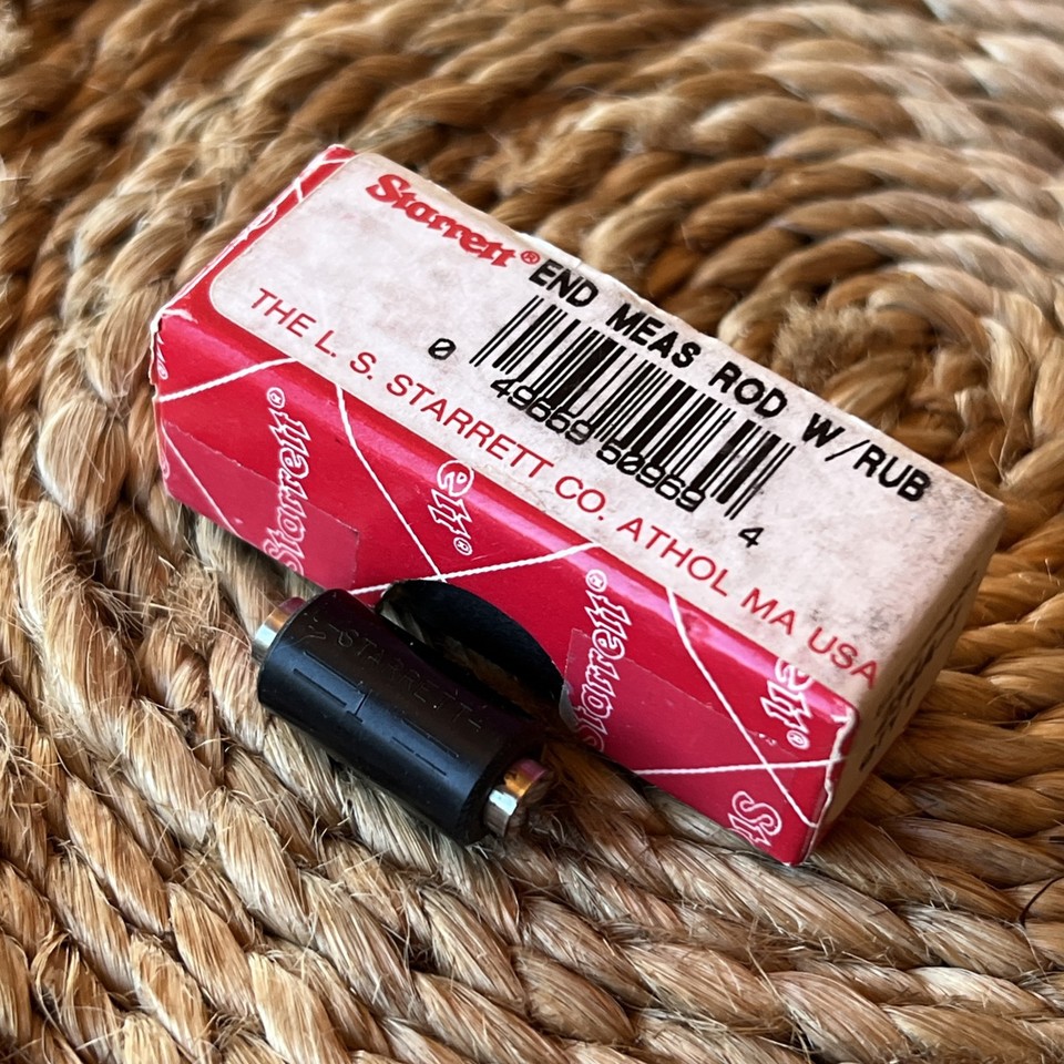 NOS Starrett 234A-"1" End Measuring Rod Micrometer Standard w/ Rubber ...