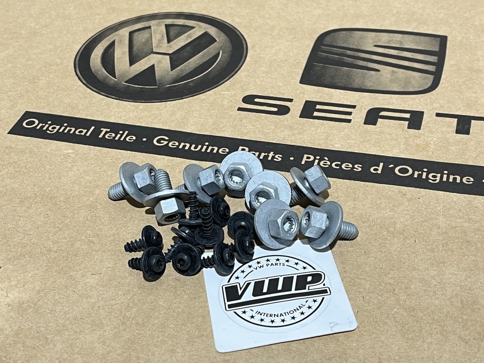 VW Eos TDI Engine Undertray Bolts Screws Fixing Kit Genuine OEM Parts ...