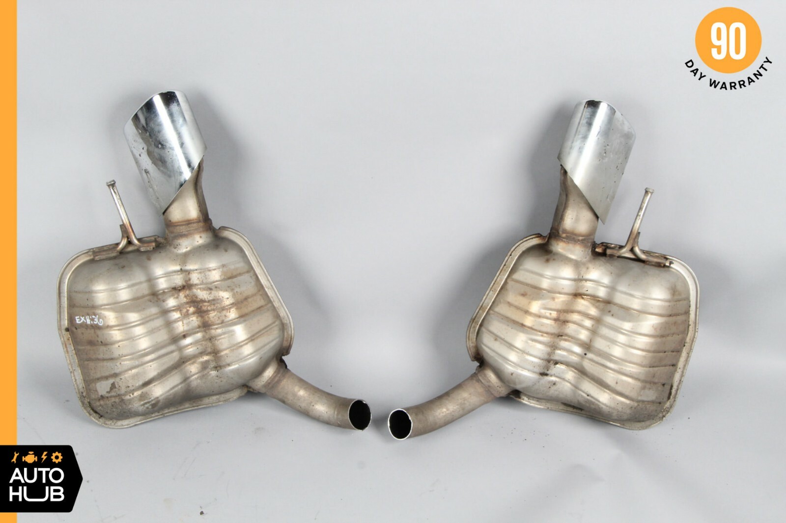 03-08 Mercedes R230 SL500 SL600 Exhaust Muffler Mufflers Tips Assembly ...