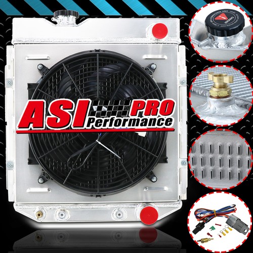 ASI 3 ROW Aluminum Radiator+Shroud Fan FOR 1964~1966 FORD MUSTANG V8 ...