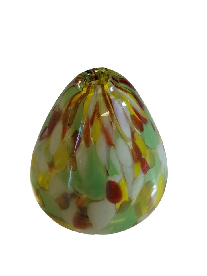 Hand Blown Pearlessence Confetti Art Glass Bud Vase Reed Diffuser Boho ...